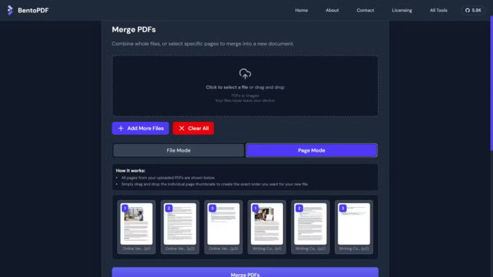 BentoPDF, PDF 編輯工具